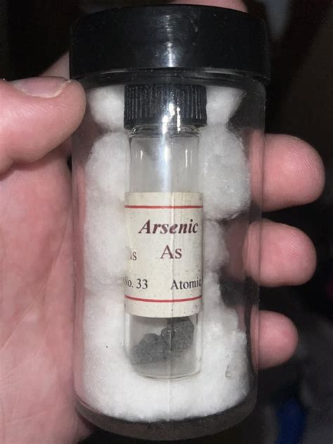 Pure Arsenic Element Sample Very Highly Poisonous R Chemistry