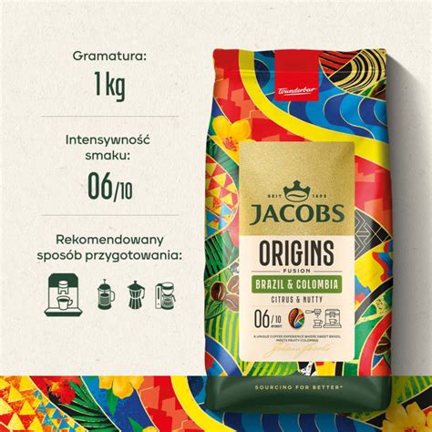 Kawa Ziarnista Jacobs Origins Fusion Brazil And Colombia Intensywność 6