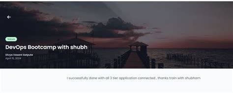 Divya Satpute On Linkedin Aws Devops Devops Project Bootcamp Aws Virtualization Ec2
