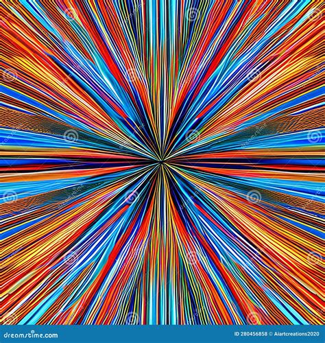 A Dynamic Explosion Of Colorful Geometric Patterns Radiating Energy