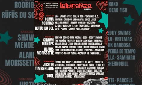 Lollapalooza Brasil Divulga Programação Por Dia Da Edição De 2025