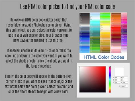 Below Is An Html Color Code Picker Script That Resembles The Adobe