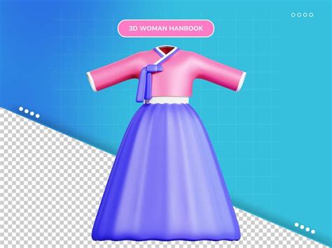 Premium Psd Woman Hanbok 3d Icon