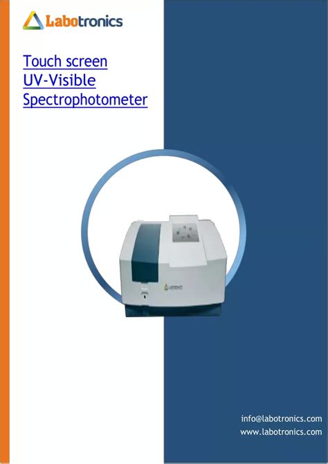 Ppt Touch Screen Uv Visible Spectrophotometer Powerpoint Presentation Id13023541