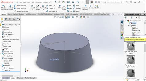 Why Can I Not Revolve Cut R Solidworks
