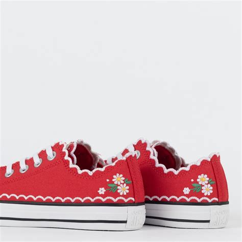 Tênis Converse Chuck Taylor All Star Ox Embroidery Graphic Vermelho