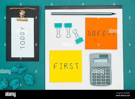 Text Caption Presenting Safety First Business Idea Avoid Any