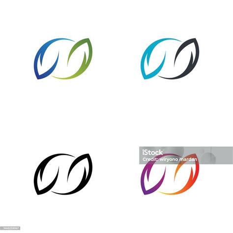 Leaf Vector Logo Template Icon Set Stock Illustration Download Image