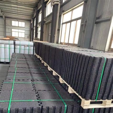 Rubber Exercise Floor Tiles Straight Edge 50cm50cm Heavy Duty Rubber