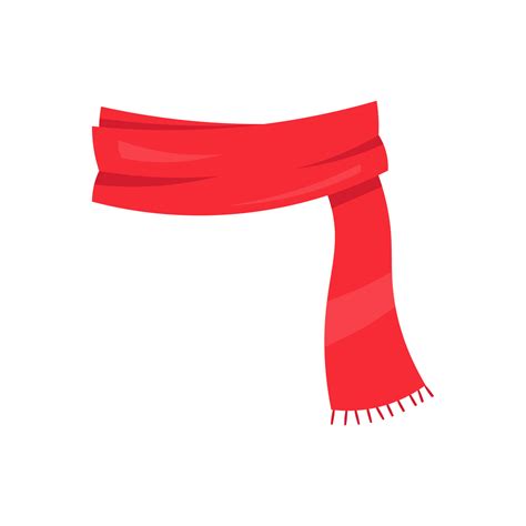 Red Scarf Flat Design Art 15397383 Vector Art At Vecteezy