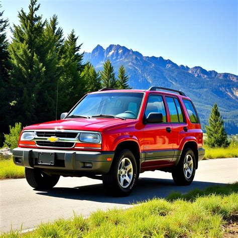 Vibrant Red 2001 Chevy Tracker Adventure