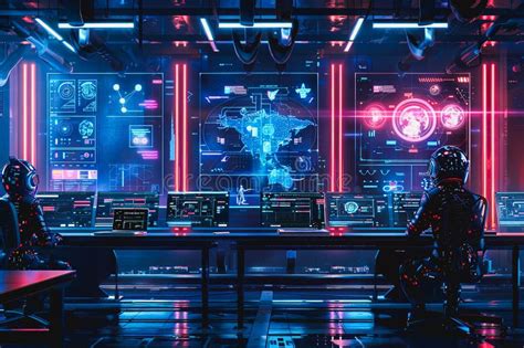 Ai Robots With Screens Displaying Real Time Data Analysis And Learning