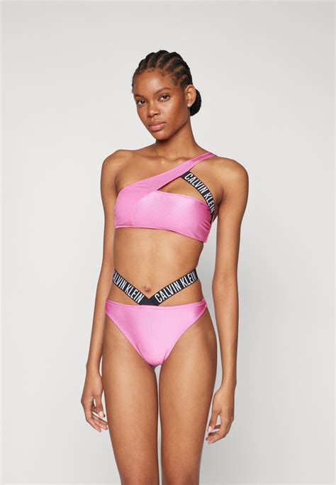 Calvin Klein Swimwear One Shoulder Bralette Bikini Pezzo Sopra Bold