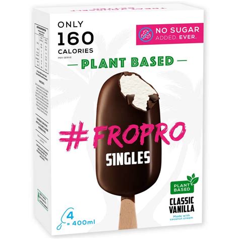Fropro Singles Classic Vanilla 4 Pack Gluten Free Products Of Australia