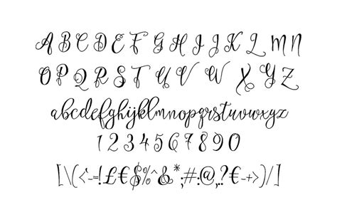 Hand Script Font Eszty Script Font Hand Written Typeface Etsy