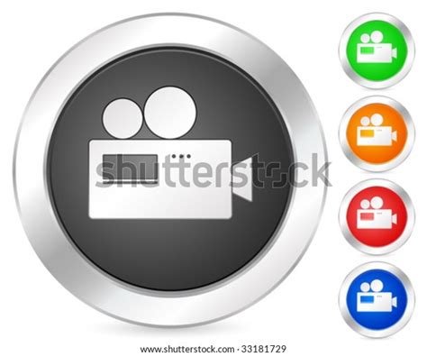 Computer Circle Icon Set Vector Illustration Stock Vector Royalty Free