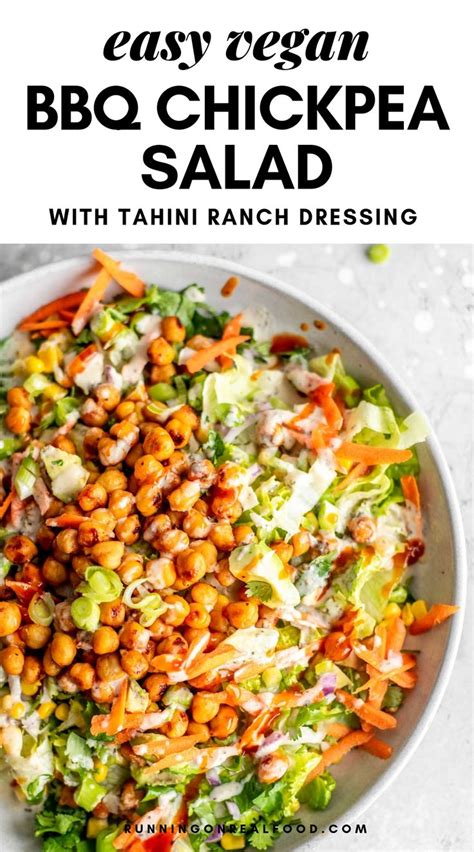 Bbq Chickpea Salad Recipe Vegan Salad Recipes Vegan Bbq Veggie