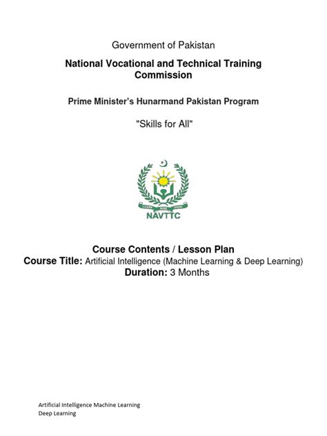 Ai And Machine Learning Course Overview Pdf Artificial Intelligence