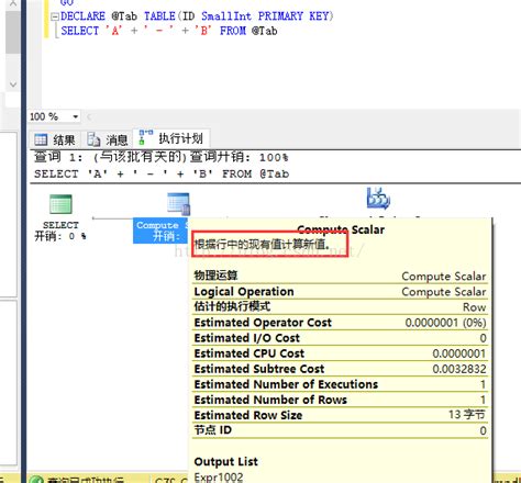 Sql Server 执行计划操作符详解（3）——计算标量compute Scalar Csdn博客