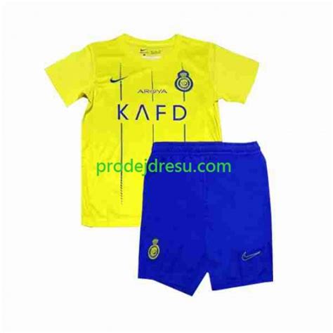 Dresy Fotbal Al Nassr Ronaldo 7 Dětský Domácí 2023 2024 Krátký Rukáv