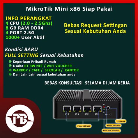 Jual Server Mikrotik X86 Intel Gen 11 Gigabtye Siap Pakai Shopee