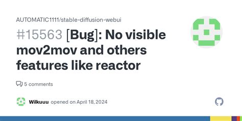 Bug No Visible Mov2mov And Others Features Like Reactor · Issue