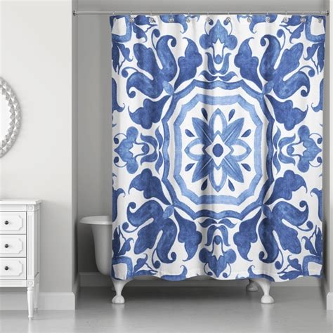 Damask Tile Shower Curtain Foter