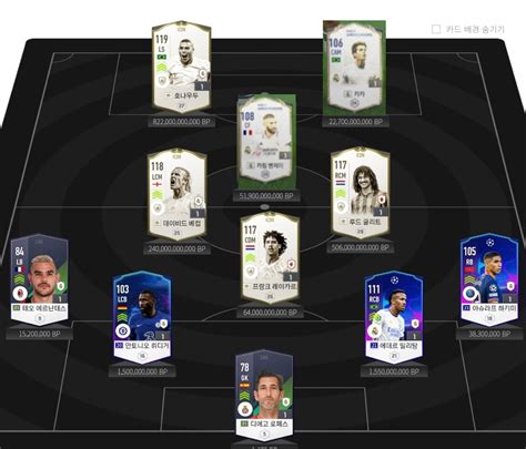 감성 끝판왕 스쿼드 완성ㄷㄷ Ea Fc 온라인 에펨코리아