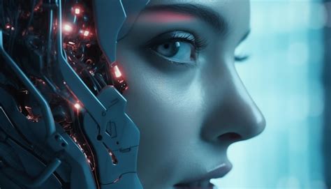 Premium Photo Closeup Portrait Of An Android Girl