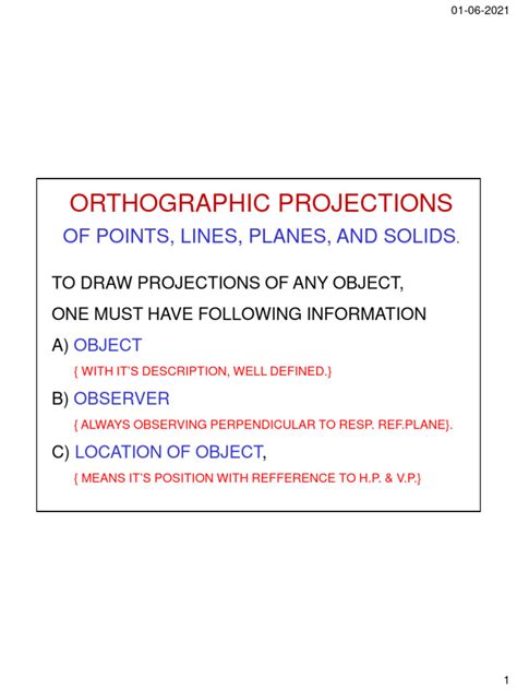Projection Of Line Iii For Eg Pdf Geometry Euclidean Geometry