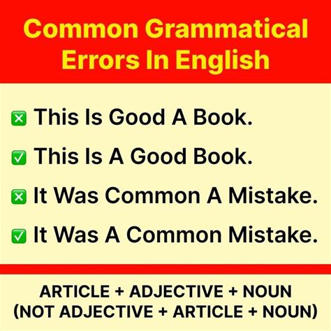 Common Grammar Errors In English