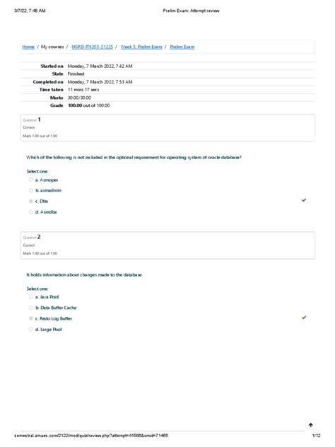 Database Mgt System Prelim Exam Pdf