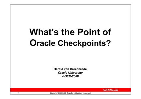 Pdf Whats The Point Of Oracle Checkpoints · Pdf File2008 12 04