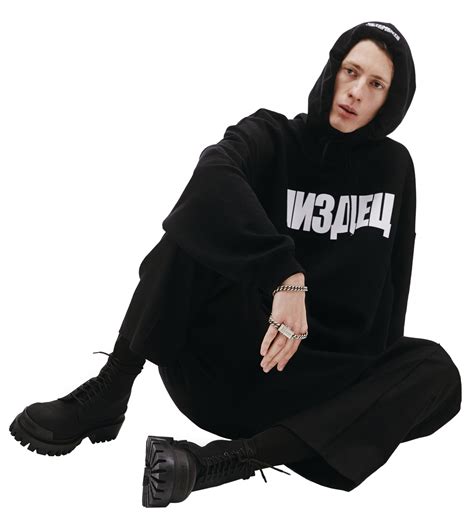 Мужское черное худи vetements x sv VETEMENTS — купить за 75 600 руб. в ...