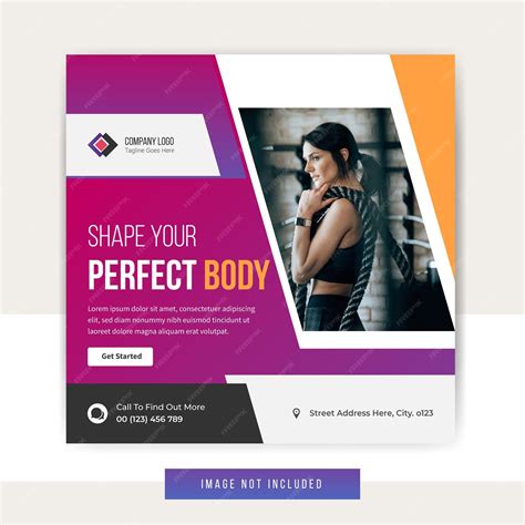 Premium Vector Shape Your Perfect Body Social Media Post Template