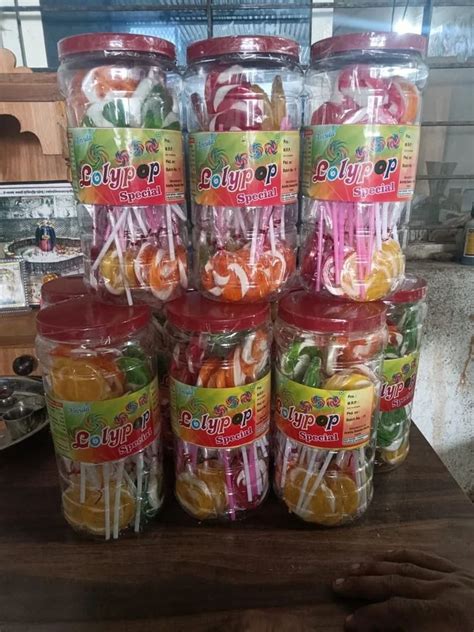 Mix Raimbow Amrita Lollipop Sugar Candy Packaging Type Plastic Jar At ₹ 80pack In Indore