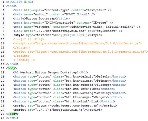 Membuat Button Dengan Bootstrap