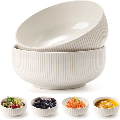 Jemirry Ceramic Serving Bowls For Entertaining 85in