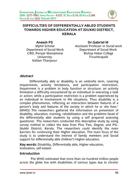 Pdf International Journal Of Multidisciplinary Educational Research