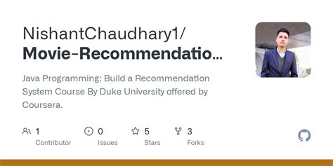 Github Nishantchaudhary1movie Recommendation System Java Programming Build A Recommendation