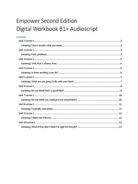 Digital Workbook Audio Scripts Pdf Cuisine Foods