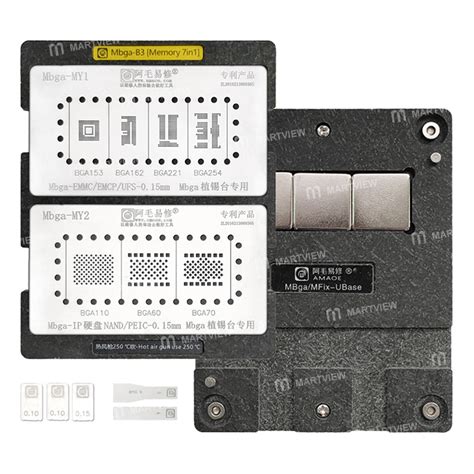Amaoe Mbga B3 Memory 7 In 1 BGA Reballing Stencil Platform For Phone
