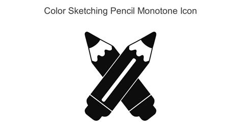 Color Sketching Pencil Monotone Icon In Powerpoint Pptx Png And