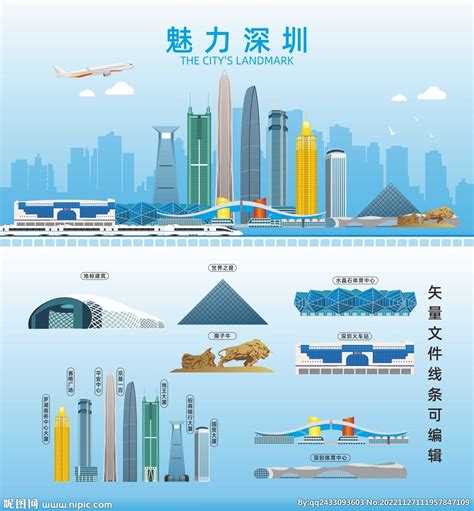 深圳地标建筑剪影设计图广告设计广告设计设计图库昵图网