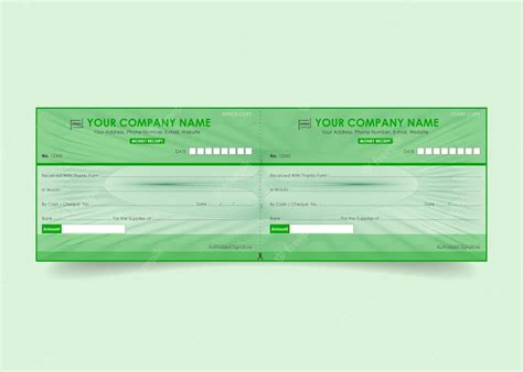 Premium Vector Money Receipt Template Invoice Cheque Design With