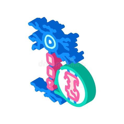 Multiple Sclerosis Disease Isometric Icon Vector Illustration Stock
