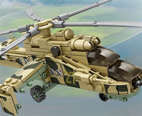 Военный конструктор для мальчиков / Боевой вертолет Ми-24/ (набор 212 ...
