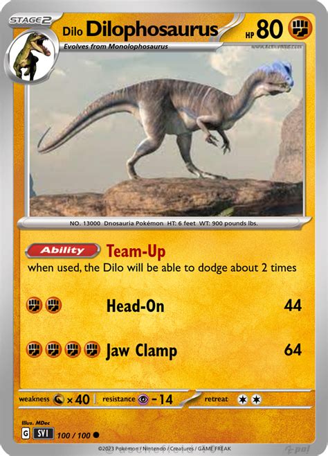 Pokemon Cards Dinosaur Edition Part 4 Dilophosaurus Fandom