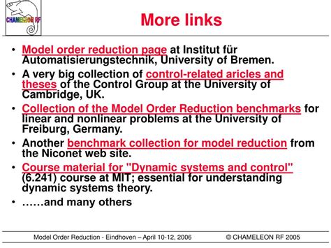 Ppt Course On Model Order Reduction Powerpoint Presentation Free