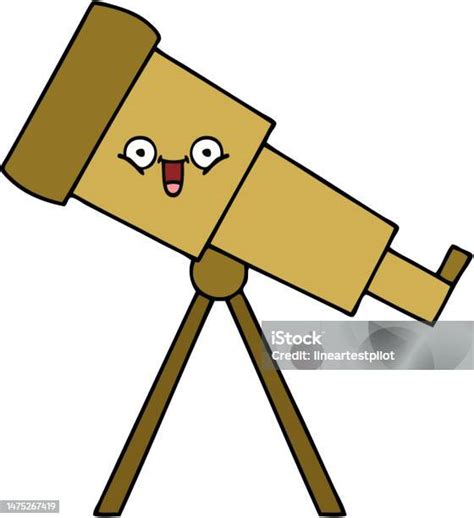 망원경의 귀여운 만화 과학에 대한 스톡 벡터 아트 및 기타 이미지 과학 귀여운 만화 Istock